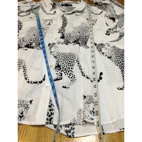 Jane and Delancey | Tops | Jane Delancey Womens White Black Leopard ...